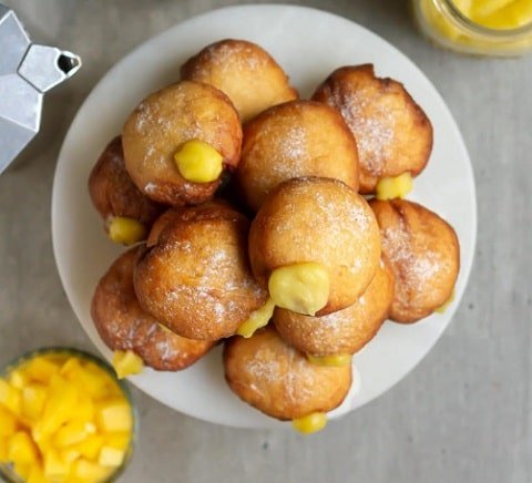 Receta de Donas rellenas de mango l Fácil y Rápida!
